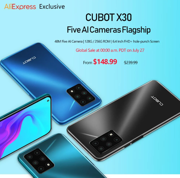 Predstavljen Cubot X30 - Pet kamera straga, Helio P60, cijena 149 ...